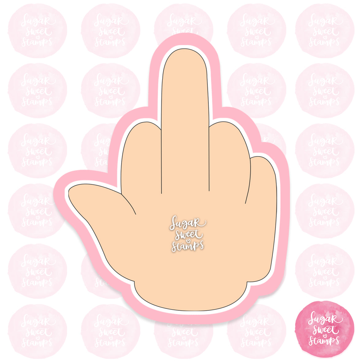 Middle Finger Cookie Cutter – Sugar Sweet Stamps