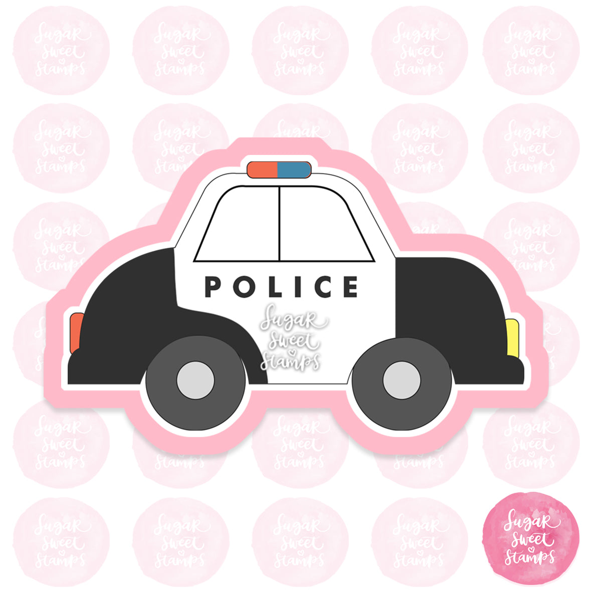 Police Car Cookie Cutter – Sugar Sweet Stamps