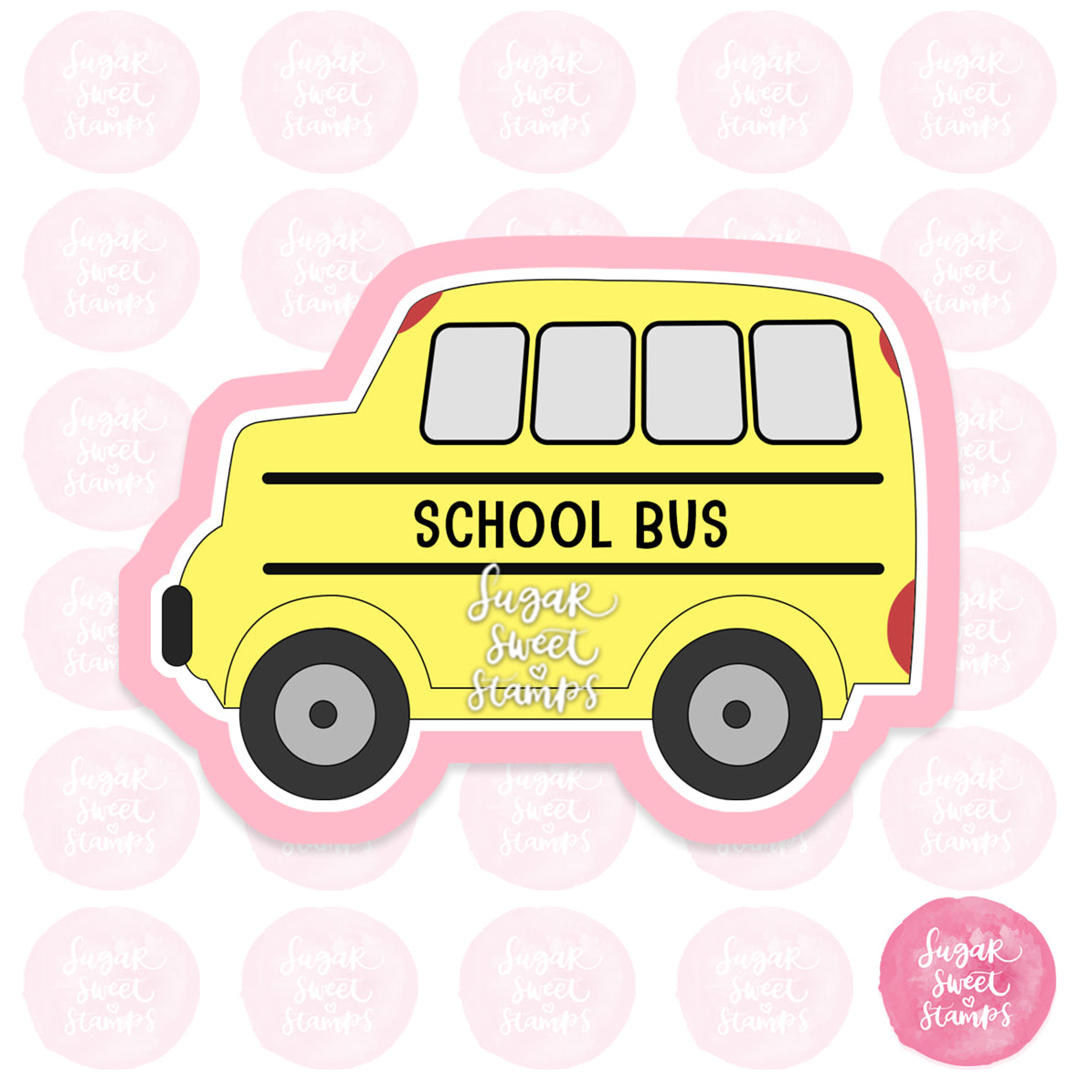 Cute School Bus Cookie Cutter – Sugar Sweet Stamps